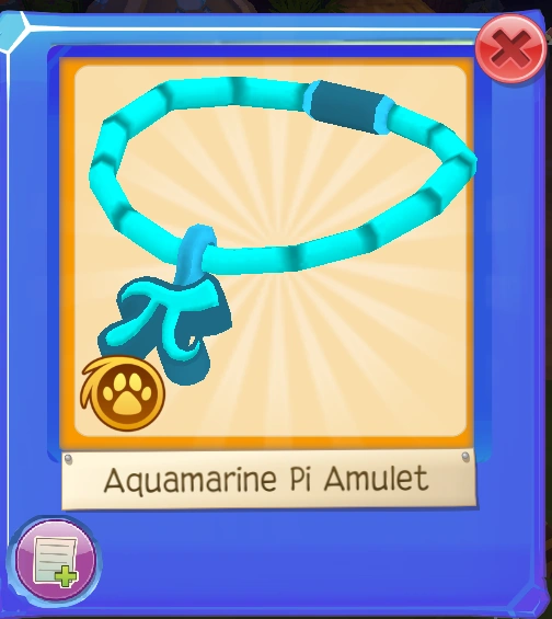 Aquamarine Pi Amulet | Animal Jam Wiki | Fandom
