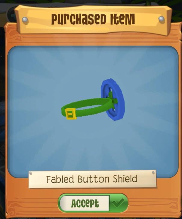 Fabled Button Shield | Animal Jam Wiki | Fandom