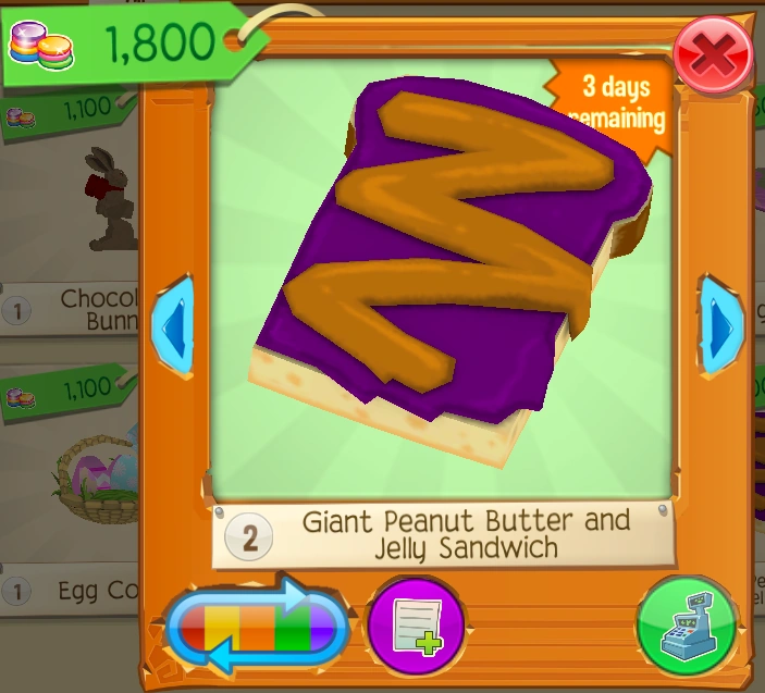 Giant Peanut Butter and Jelly Sandwich | Animal Jam Wiki | Fandom