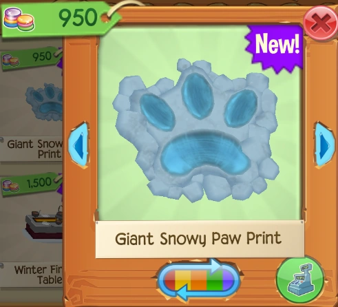 Giant Snowy Paw Print | Animal Jam Wiki | Fandom