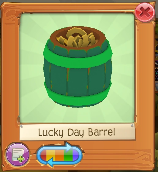 Lucky Day Barrel | Animal Jam Wiki | Fandom
