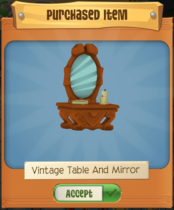 Vintage Table And Mirror | Animal Jam Wiki | Fandom