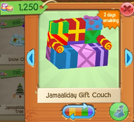 Jamaaliday Gift Couch | Animal Jam Wiki | Fandom