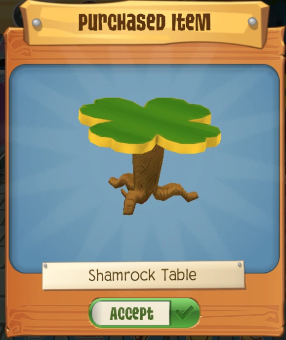 Shamrock Table | Animal Jam Wiki | Fandom