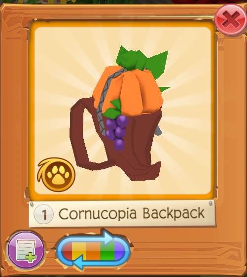 Cornucopia Backpack | Animal Jam Wiki | Fandom
