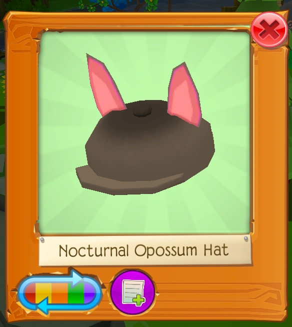 Nocturnal Opossum Hat | Animal Jam Wiki | Fandom