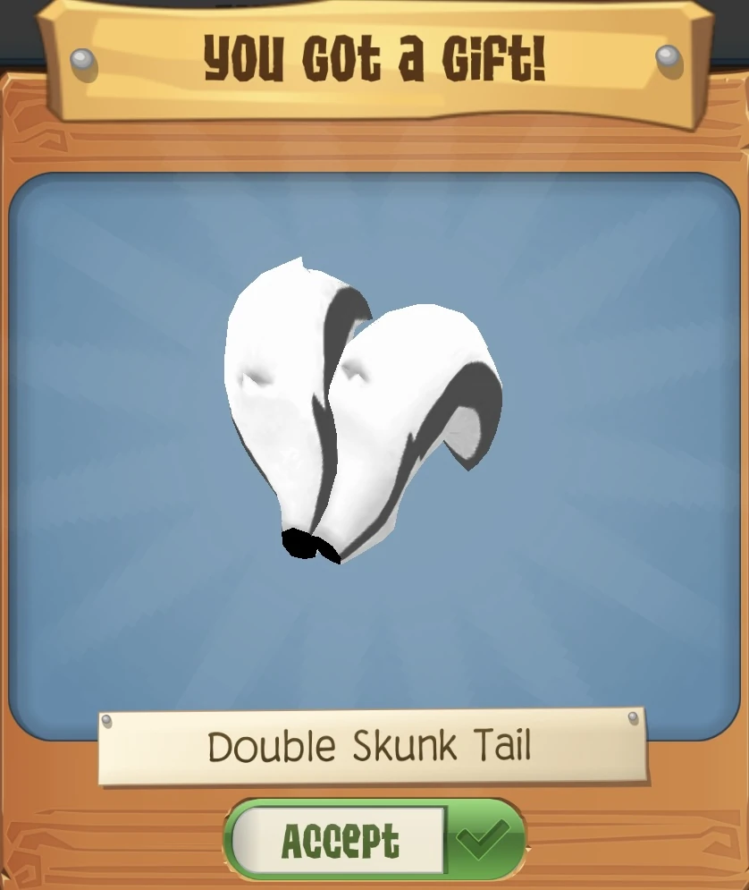 Double Skunk Tail/Login Gift | Animal Jam Wiki | Fandom