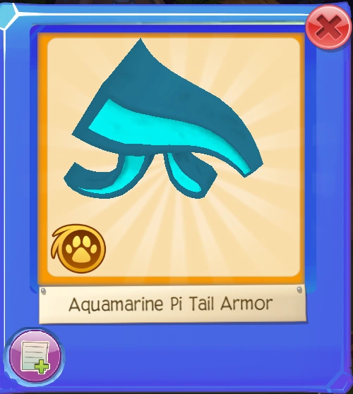 Aquamarine Pi Tail Armor | Animal Jam Wiki | Fandom