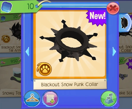 Blackout Snow Punk Collar | Animal Jam Wiki | Fandom