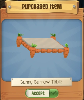 Bunny Burrow Table | Animal Jam Wiki | Fandom