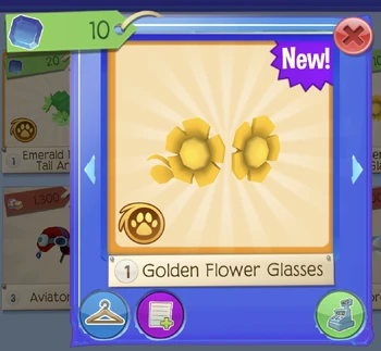 Golden Flower Glasses | Animal Jam Wiki | Fandom