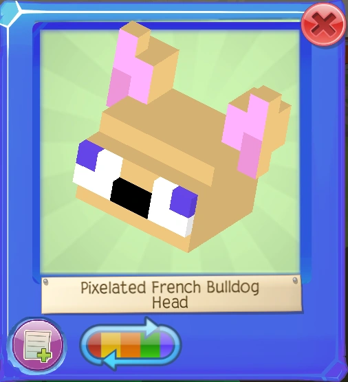 Pixelated French Bulldog Head | Animal Jam Wiki | Fandom