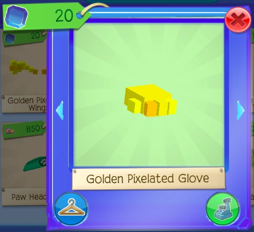 Golden Pixelated Glove | Animal Jam Wiki | Fandom