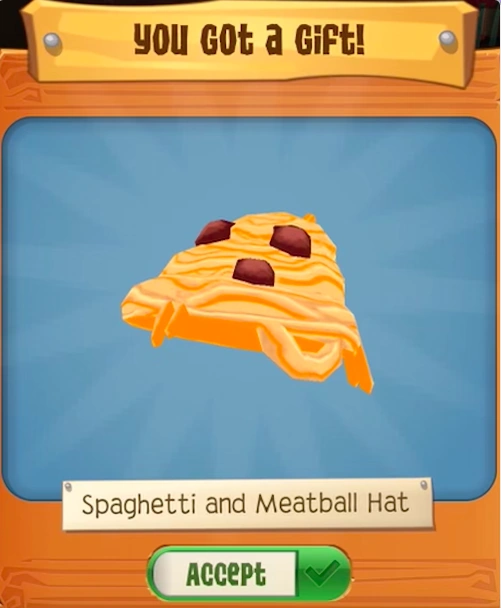 Spaghetti and Meatball Hat | Animal Jam Wiki | Fandom