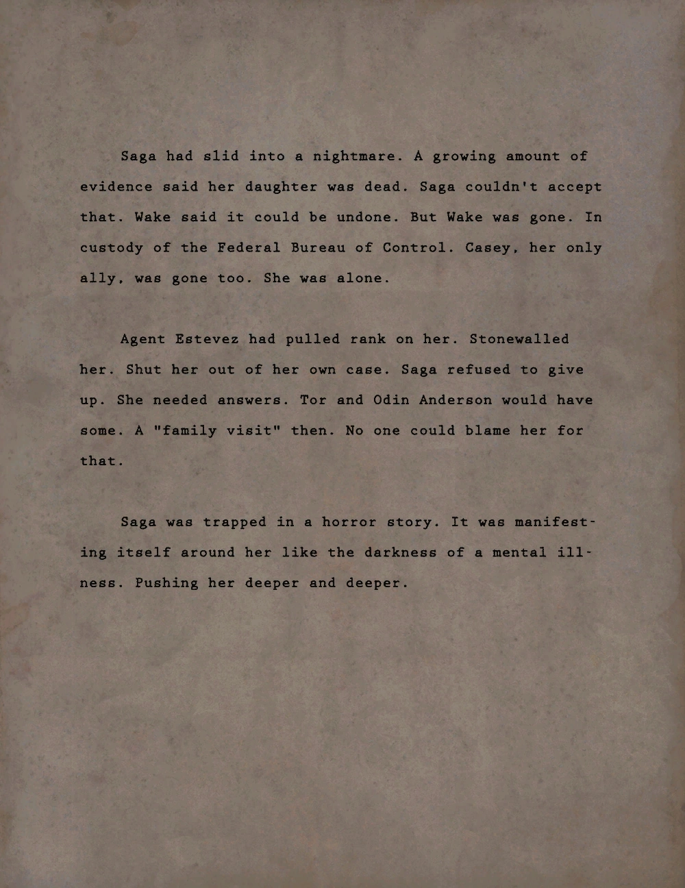 Saga At The Nursing Home | Alan Wake Wiki | Fandom