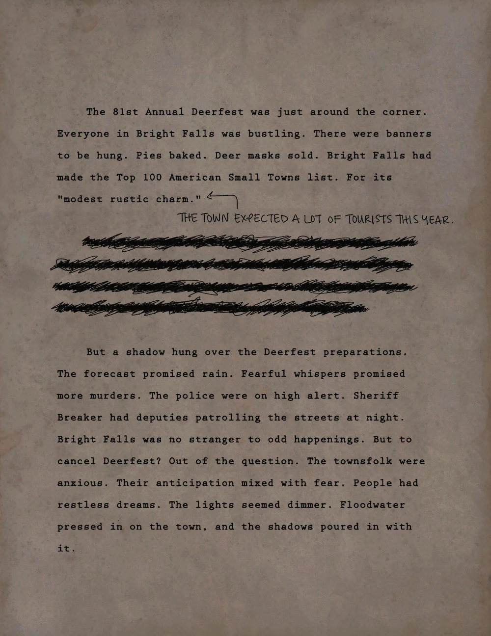 Bright Falls (manuscript) | Alan Wake Wiki | Fandom