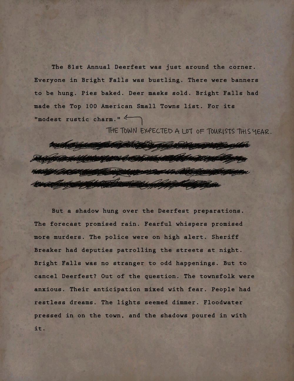 Bright Falls (manuscript) | Alan Wake Wiki | Fandom