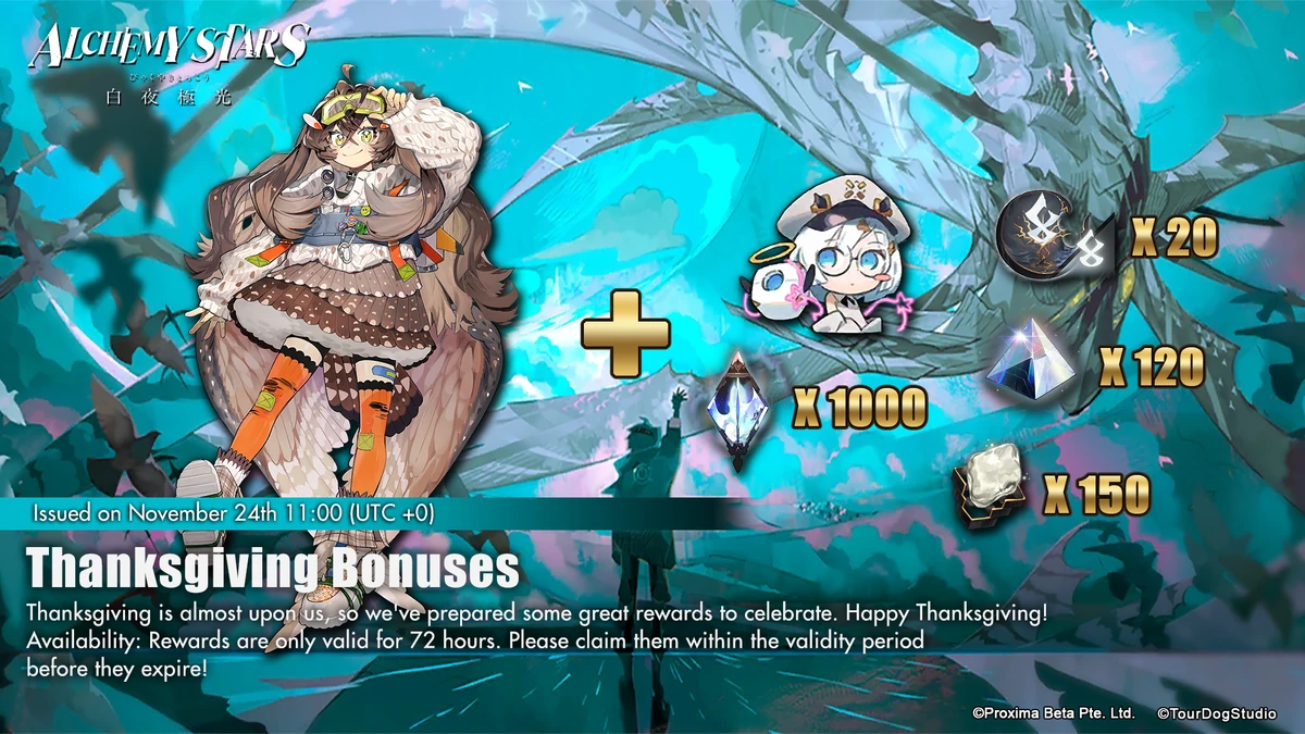 Thanksgiving Bonuses | Alchemy Stars Wiki | Fandom