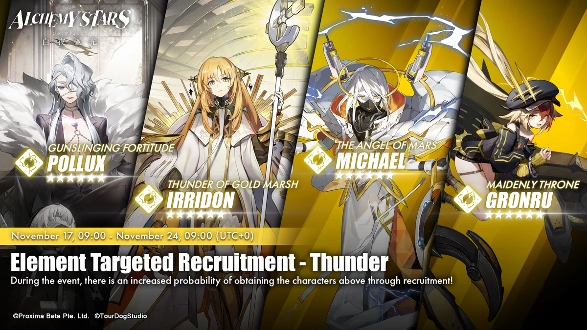 Element Targeted Recruitment: Thunder | Alchemy Stars Wiki | Fandom