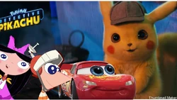 Isabella, Phineas, and Lightning McQueen’s Reaction to the Detective ...