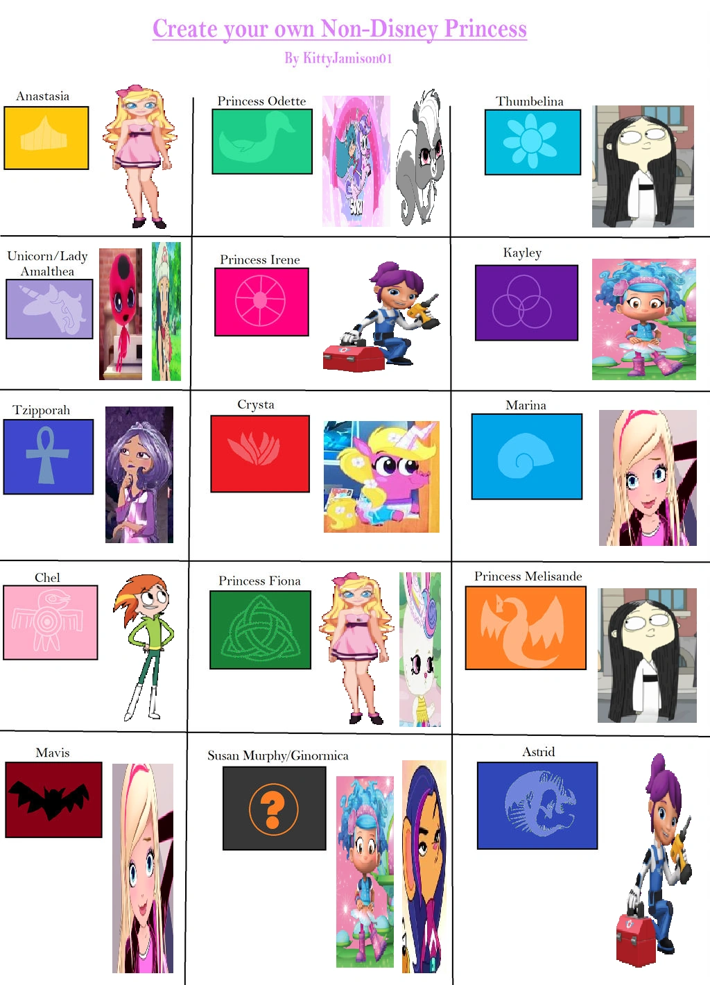 Non-Disney Princesses (KaylaFan12 Style) | AlexCWebb Studios Wiki | Fandom