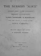 The Nursery "Alice" | Alice in Wonderland Wiki | Fandom