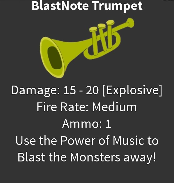 BlastNote Trumpet | ALL OUT ZOMBIES Wiki | Fandom