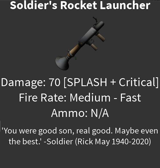 Soldier's Rocket Launcher | ALL OUT ZOMBIES Wiki | Fandom