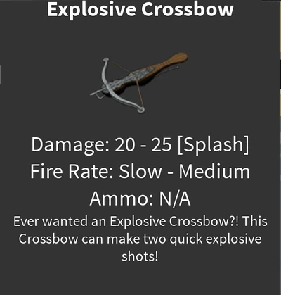 Explosive Crossbow | ALL OUT ZOMBIES Wiki | Fandom