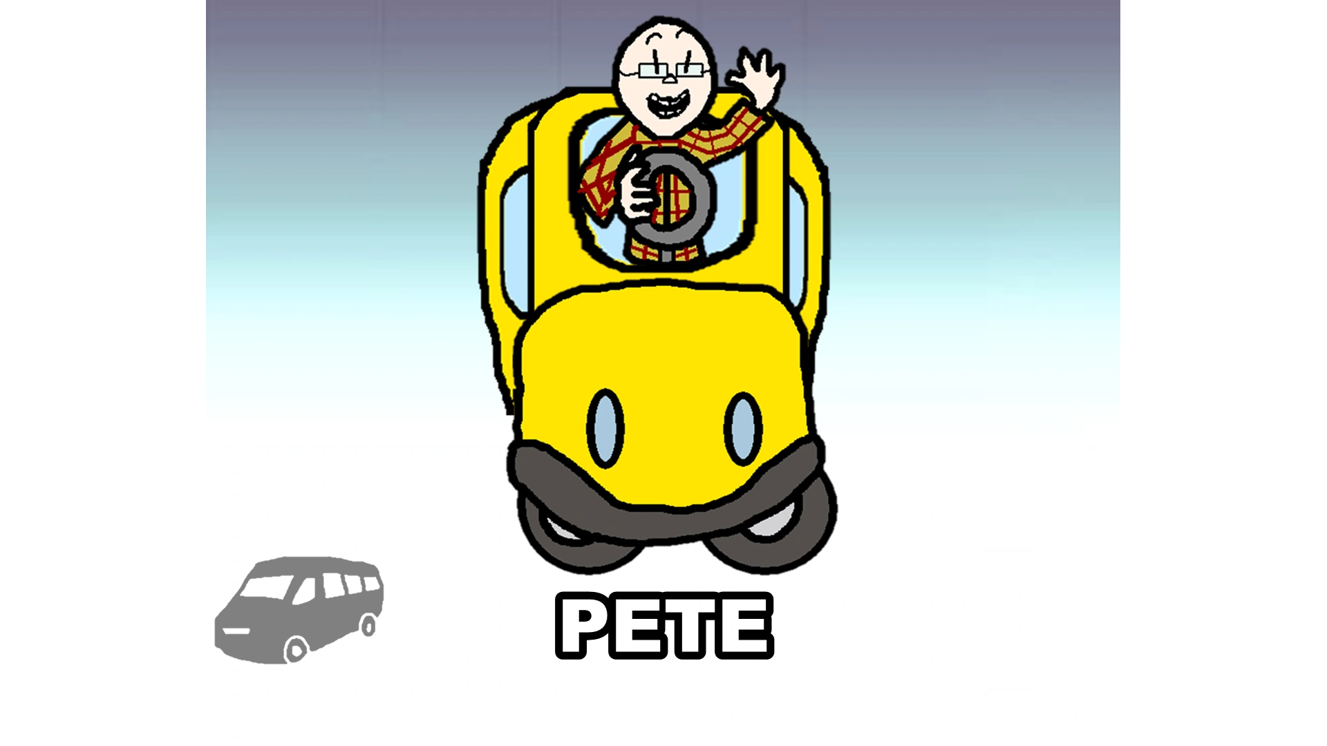 Stick Figure Bus Driver Cartoon