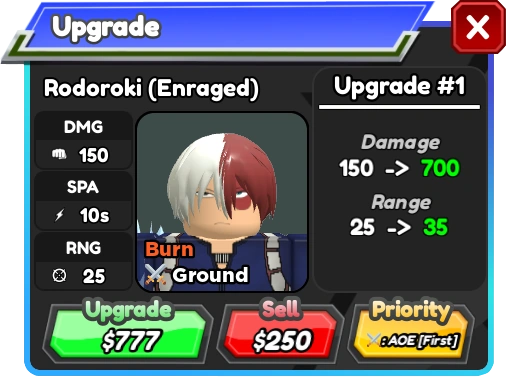 Rodoroki (Enraged) - Todoroki (Half-Cold Half-Hot) | Roblox: All Star ...