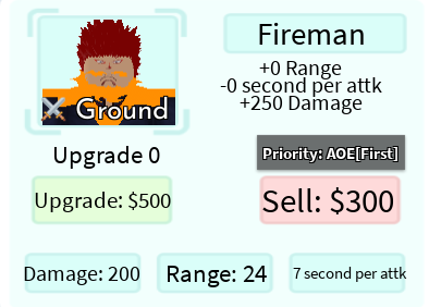 Fireman (Endeavor) | Roblox: All Star Tower Defense Wiki | Fandom