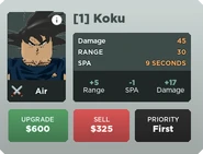 Koku (Goku) | Roblox: All Star Tower Defense Wiki | Fandom