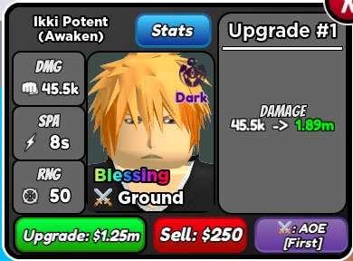 Ikki Potent (Awaken) - Dangai Ichigo | Roblox: All Star Tower Defense ...