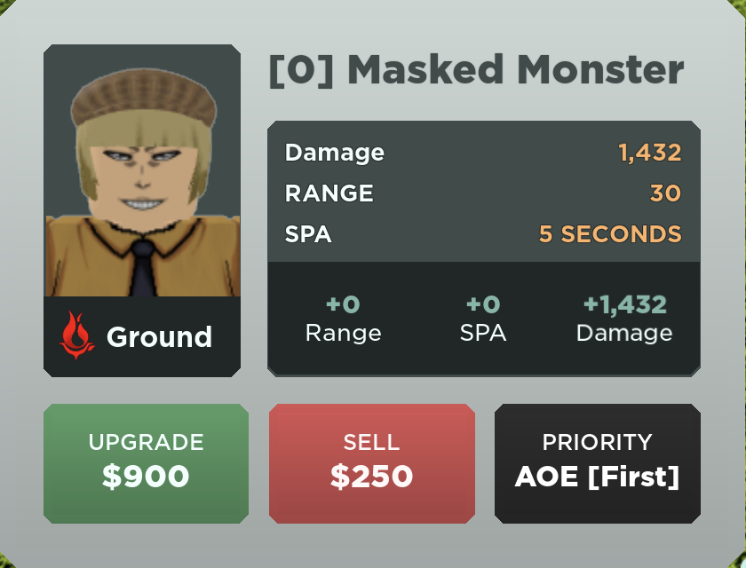 Masked Monster (Shinji Hirako) | Roblox: All Star Tower Defense Wiki ...