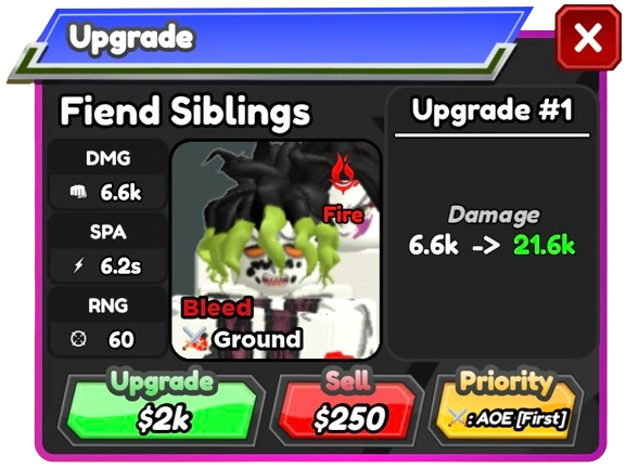 Fiend Siblings (Gyutaro and Daki) | Roblox: All Star Tower Defense Wiki ...