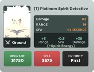 Platinum Demon Spirit Detective | Roblox: All Star Tower Defense Wiki ...