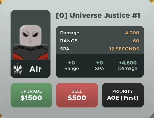Universe Justice #1 (Jiren) | Roblox: All Star Tower Defense Wiki | Fandom