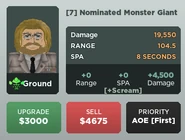 Nominated Monster Giant (Zeke Yeager) | Roblox: All Star Tower Defense ...