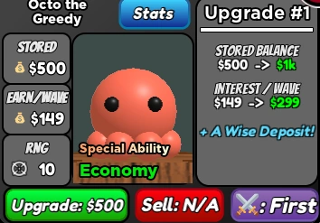 Octo The Greedy | Roblox: All Star Tower Defense Wiki | Fandom