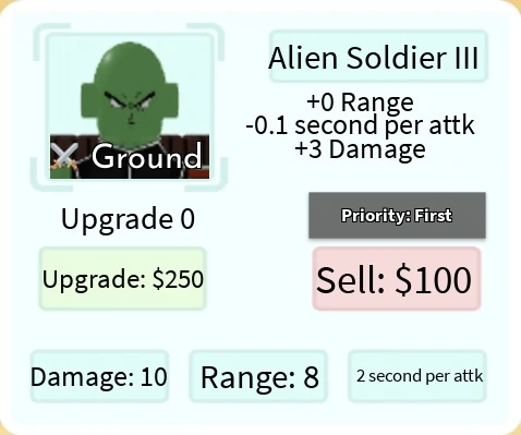 Alien Soldier III (Frieza Soldier III) | Roblox: All Star Tower Defense ...