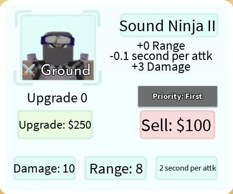 Sound Ninja II | Roblox: All Star Tower Defense Wiki | Fandom