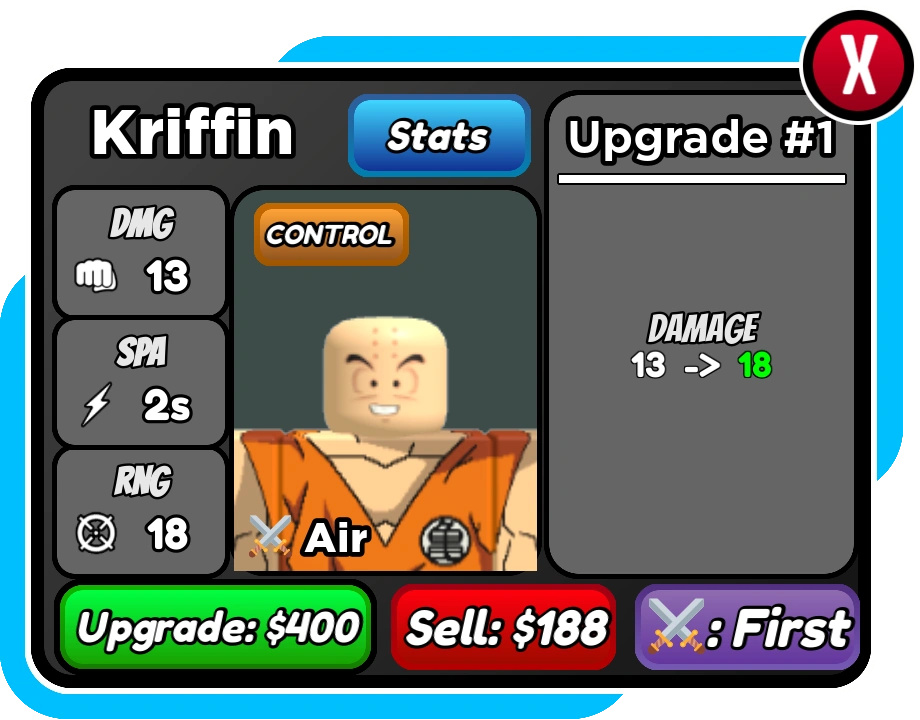 Kriffin (Krillin) | Roblox: All Star Tower Defense Wiki | Fandom