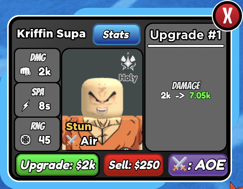 Kriffin Supa - Krillin (DBS) | Roblox: All Star Tower Defense Wiki | Fandom