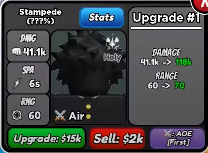 Stampede (???%) - Mob (???%) | Roblox: All Star Tower Defense Wiki | Fandom
