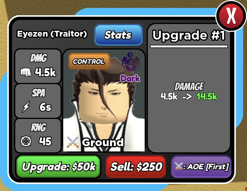 Eyezen (Traitor) - Aizen | Roblox: All Star Tower Defense Wiki | Fandom