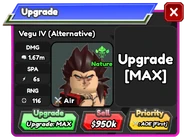 Vegu IV (Alternative) - Vegeta SSJ4 | Roblox: All Star Tower Defense ...