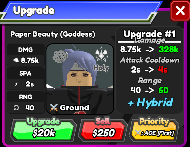 Talk:Paper Beauty (Goddess) | Roblox: All Star Tower Defense Wiki | Fandom