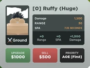 Ruffy (Huge) - Luffy (Tankman) | Roblox: All Star Tower Defense Wiki ...