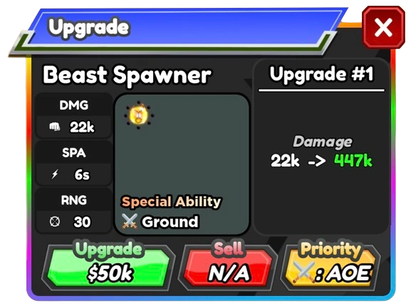 Beast Spawner (Susanoo Armored Kurama) | Roblox: All Star Tower Defense Wiki | Fandom